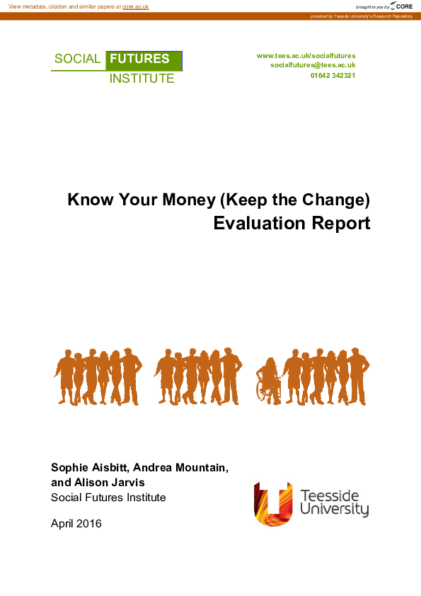 (PDF) Know Your Money (Keep the Change) Evaluation Report