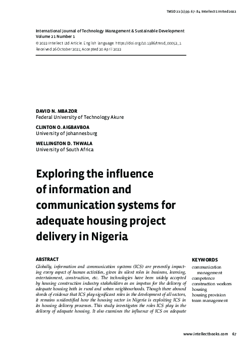 (PDF) Exploring the influence of information and communication systems ...