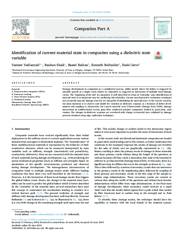 (PDF) Identification of current material state in composites using a ...