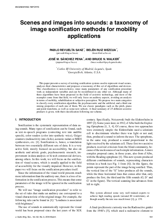 (PDF) Scenes and Images into Sounds: A Taxonomy of Image Sonification Methods for Mobility ...