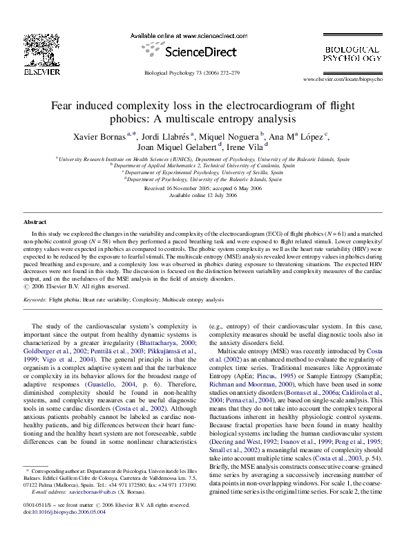 (PDF) Fear induced complexity loss in the electrocardiogram of flight ...
