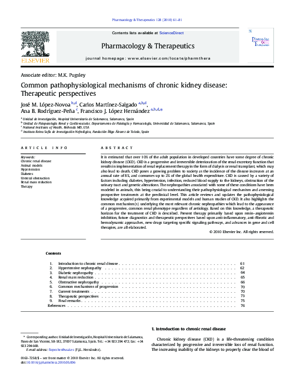 (PDF) Common pathophysiological mechanisms of chronic kidney disease ...