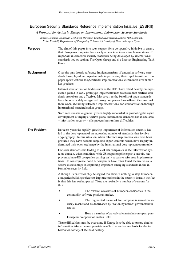 (PDF) European Security Standards Reference Implementation Initiative ...