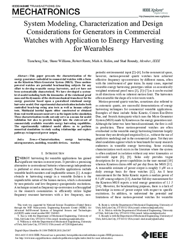 (PDF) System Modeling, Characterization, and Design Considerations for ...