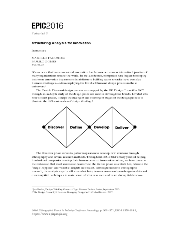 (PDF) Structuring Analysis for Innovation