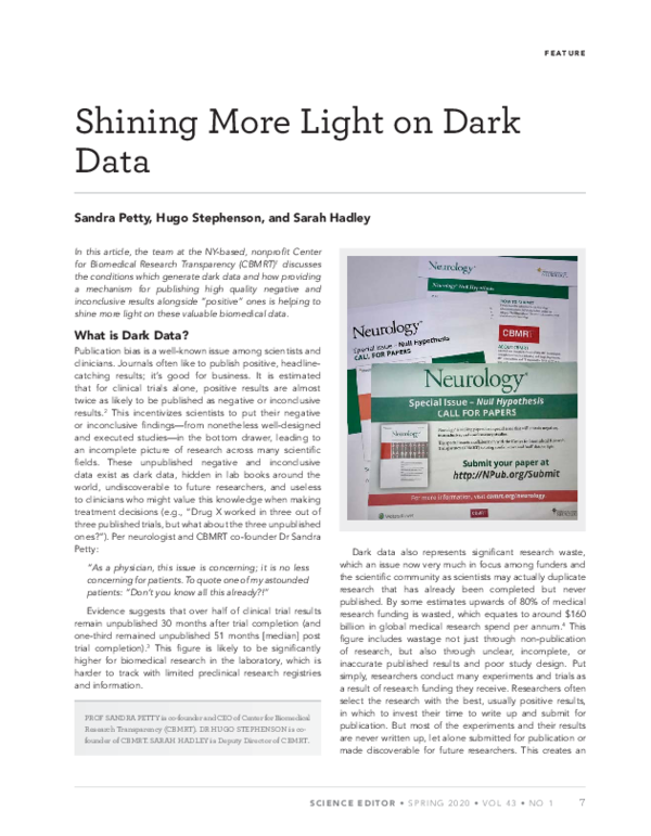 (PDF) Shining More Light on Dark Data | Hugo Stephenson - Academia.edu