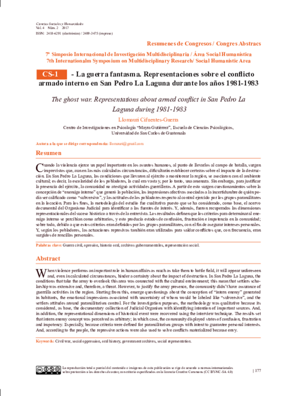 (PDF) La guerra fantasma. Representaciones sobre el conflicto armado ...