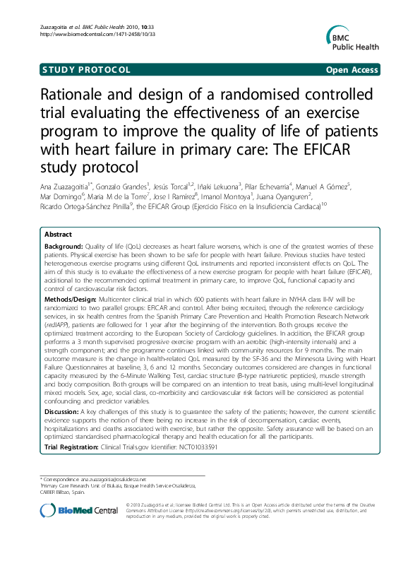 (PDF) Rationale and design of a randomised controlled trial evaluating the effectiveness of an ...
