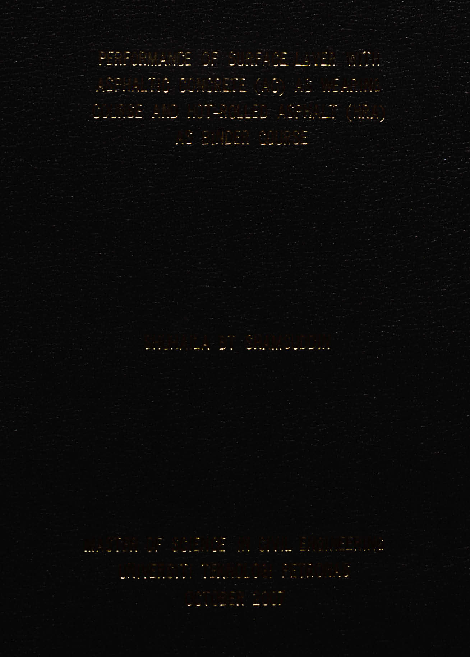 (PDF) Performance of surface layer with Asphaltic Concrete (A C ...