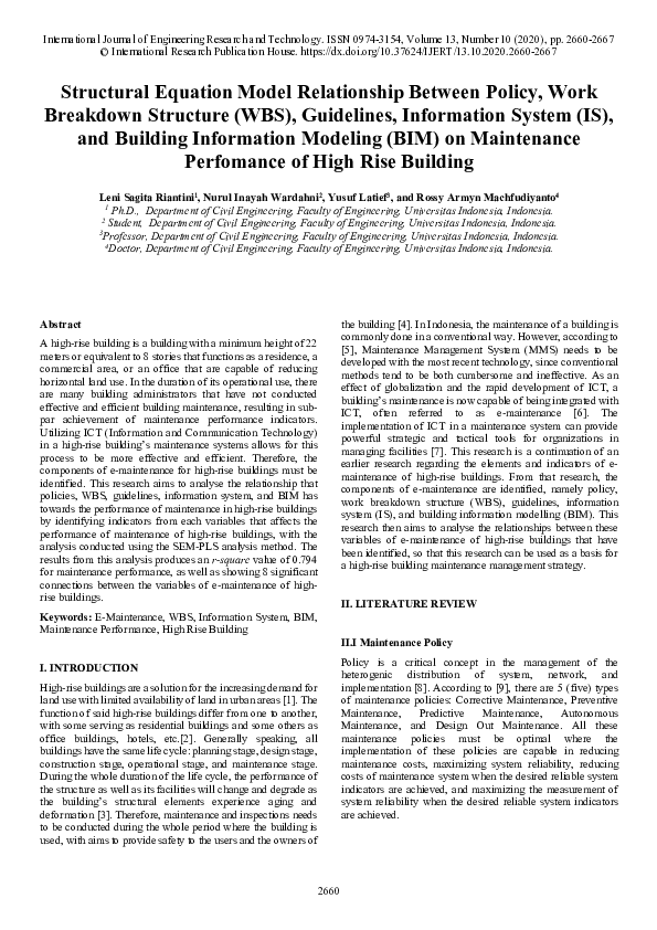 (PDF) Structural Equation Model Relationship Between Policy, Work Breakdown Structure (WBS ...