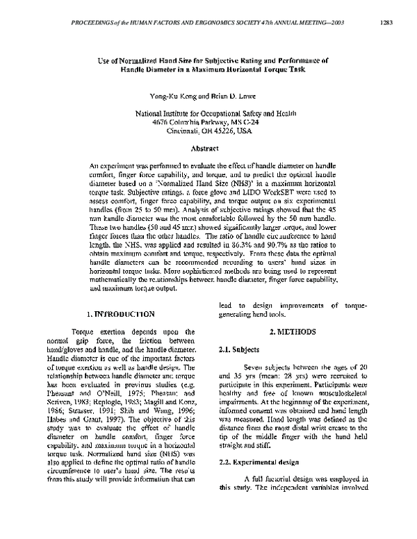 (PDF) Use of Normalized Hand Size for Subjective Rating and Performance ...