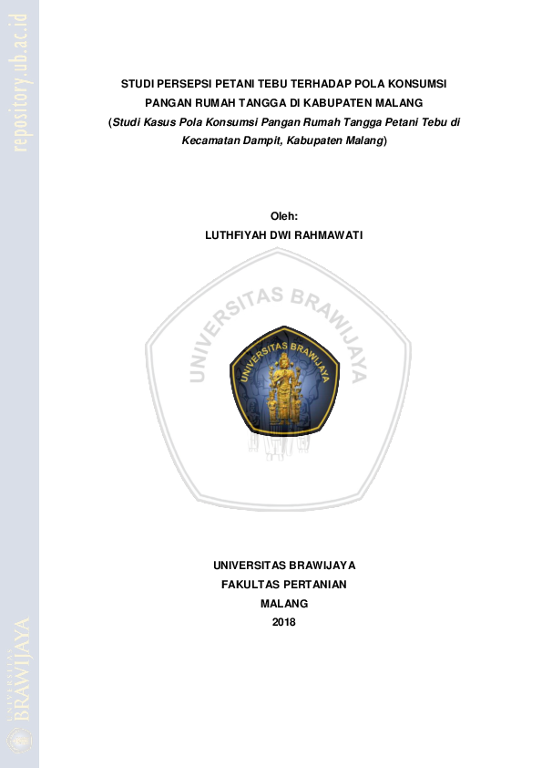 (PDF) Studi Persepsi Petani Tebu Terhadap Pola Konsumsi Pangan Rumah ...