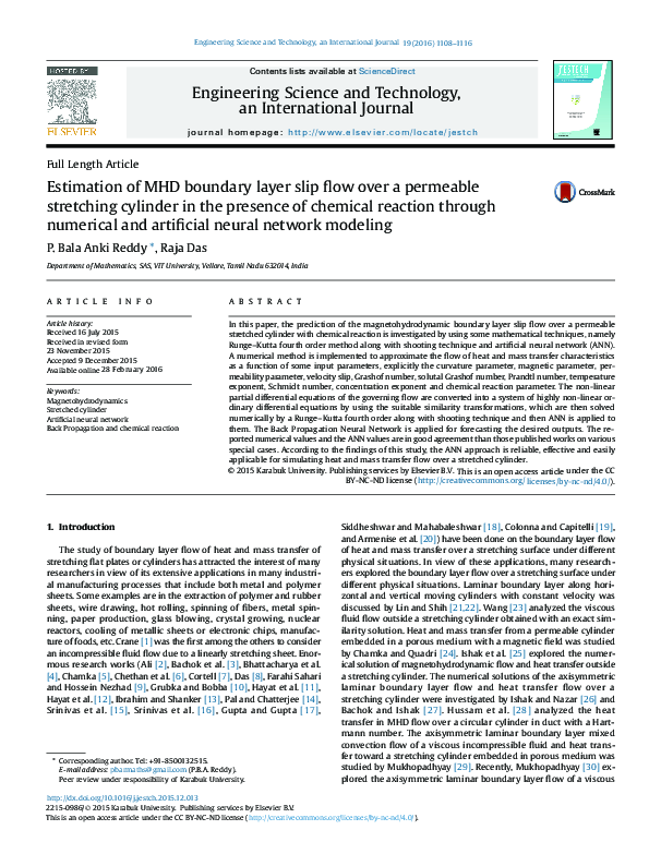 (PDF) Estimation of MHD boundary layer slip flow over a permeable stretching cylinder in the ...