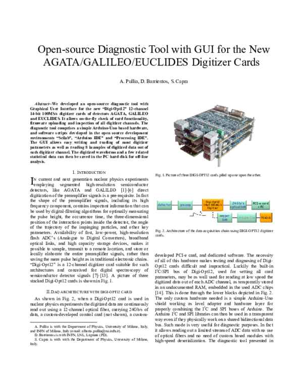 (PDF) Open-source diagnostic tool with GUI for the new AGATA/GALILEO ...