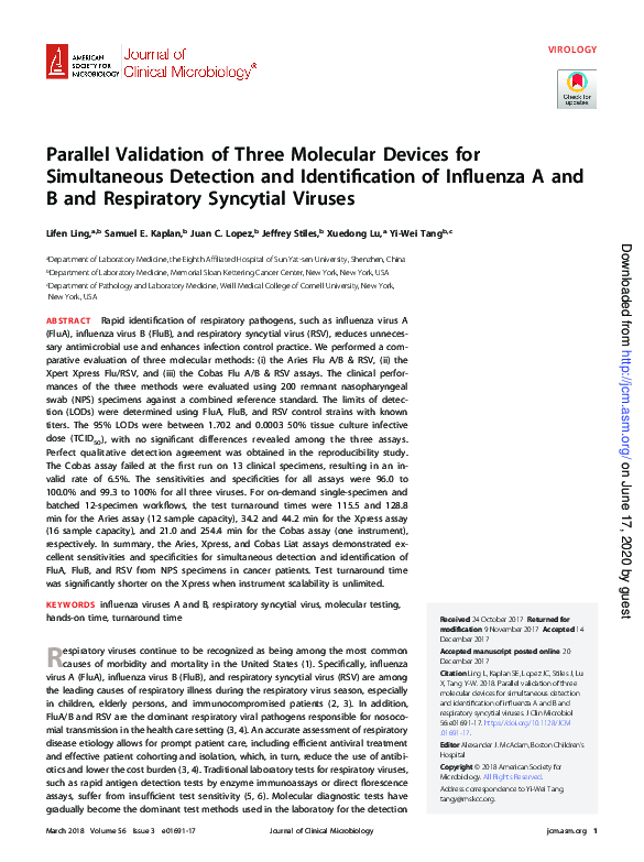 (PDF) Parallel validation of three molecular devices for simultaneous detection and ...