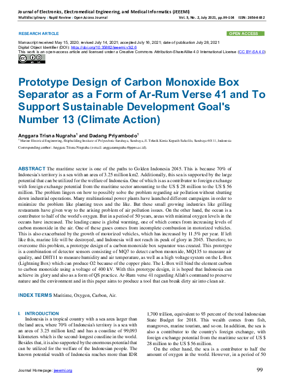 (PDF) Prototype Design of Carbon Monoxide Box Separator as a Form of Ar ...