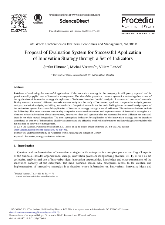 (PDF) Proposal of Evaluation System for Successful Application of ...