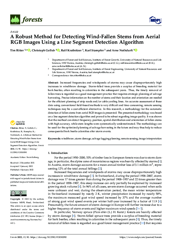(PDF) A Robust Method for Detecting Wind-Fallen Stems from Aerial RGB Images Using a Line ...