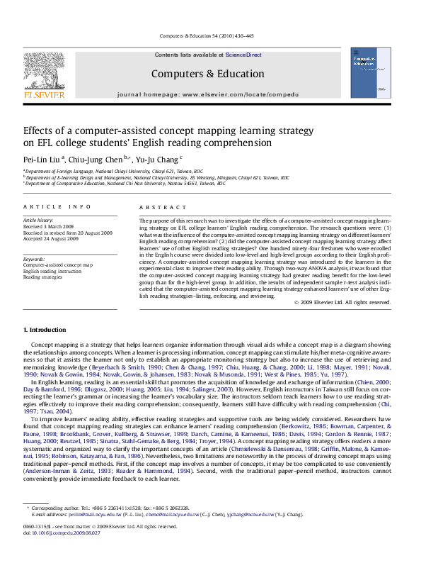 (PDF) Effects of a computer-assisted concept mapping learning strategy on EFL college students ...