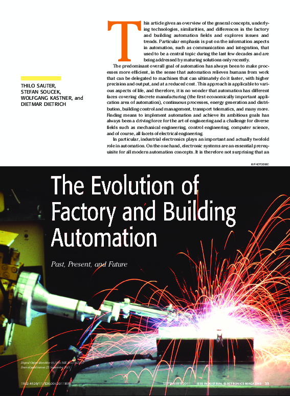 (PDF) The Evolution of Factory and Building Automation