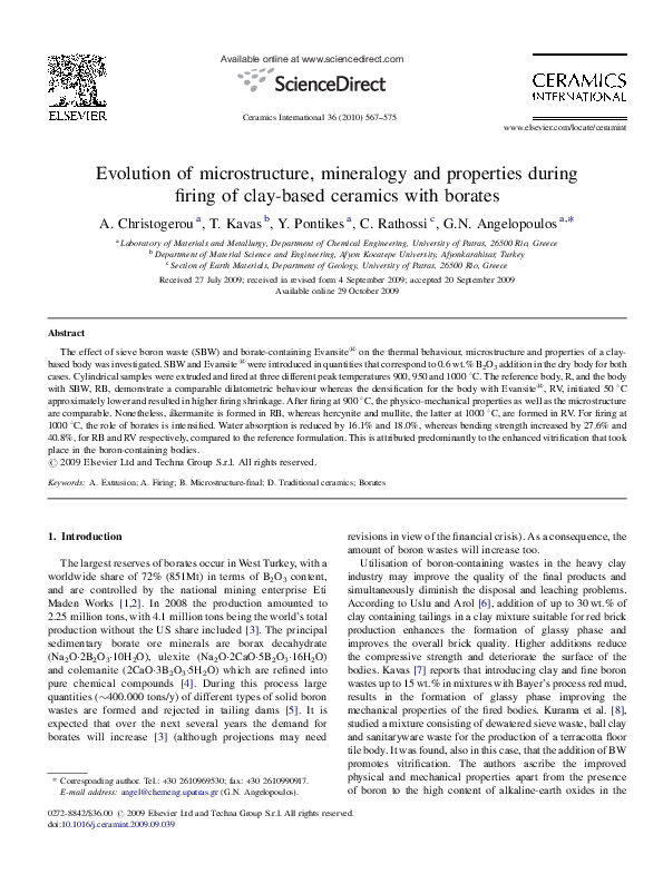 (PDF) Evolution of microstructure, mineralogy and properties during ...