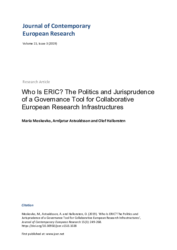 (PDF) Understanding the infrastructure of European Research ...