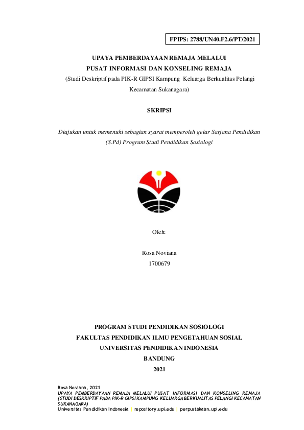 (PDF) Upaya Pemberdayaan Remaja Melalui Pusat Informasi Dan Konseling ...