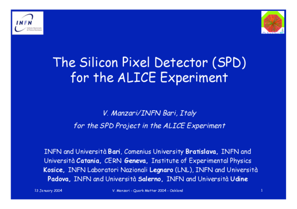 (PDF) The silicon pixel detector (SPD) for the ALICE experiment ...