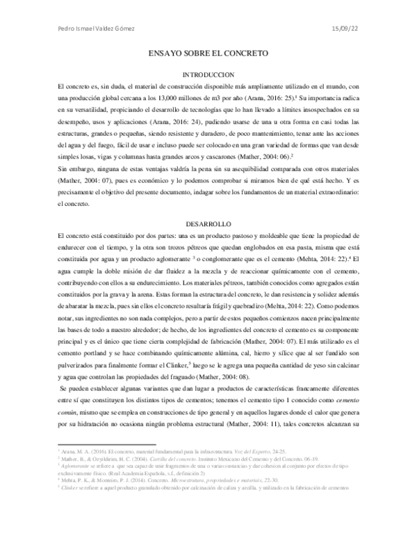 (PDF) Ensayo sobre el Concreto