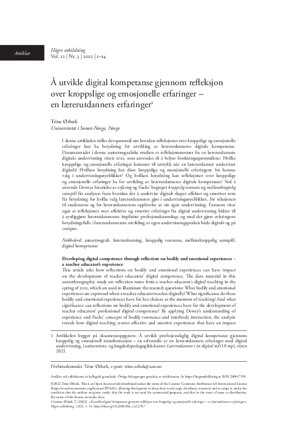 (PDF) Developing digital competence through reflection on bodily and emotional experiences – a ...