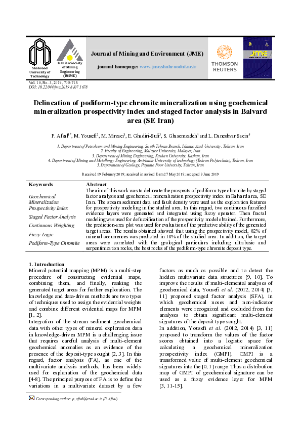 (PDF) Delineation of podiform-type chromite mineralization using ...