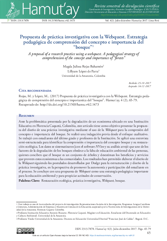 (PDF) Propuesta de práctica investigativa con la Webquest. Estrategia pedagógica de comprensión ...