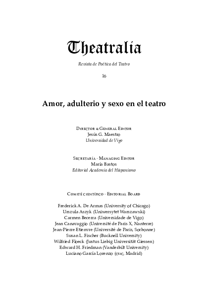 (PDF) La representación de la locura y del mal de amor en la obra ...