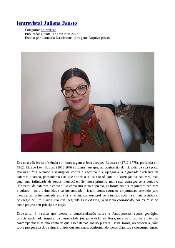 (PDF) [entrevista] Juliana Fausto