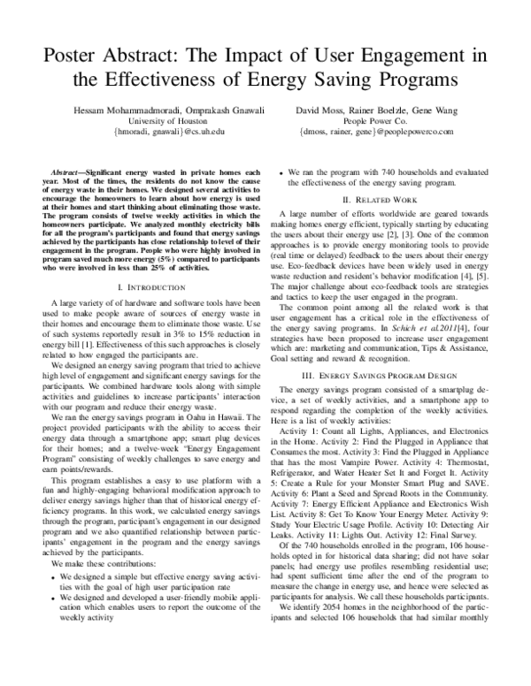 (PDF) Poster Abstract: The Impact of User Engagement in the ...