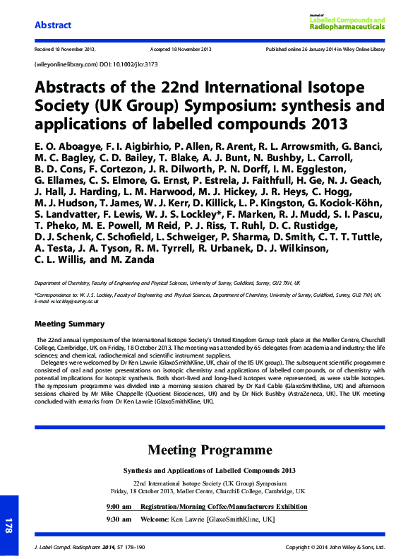 (PDF) Abstracts of the 22nd International Isotope Society (UK Group ...