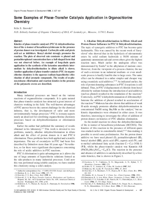 (PDF) Some Examples of Phase-Transfer Catalysis Application in ...