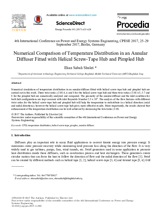 (PDF) Numerical Comparison of Temperature Distribution in an Annular ...