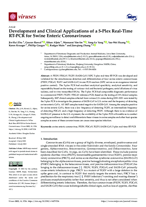 (PDF) Development and Clinical Applications of a 5-Plex Real-Time RT ...
