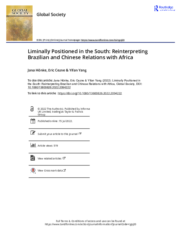 (PDF) Liminally Positioned in the South: Reinterpreting Brazilian and ...