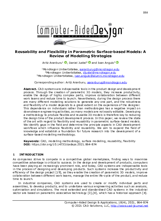 Pdf Reusability And Flexibility In Parametric Surface Based Models A Review Of Modelling
