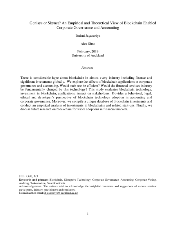 (PDF) Genisys or Skynet? An Empirical and Theoretical View of ...