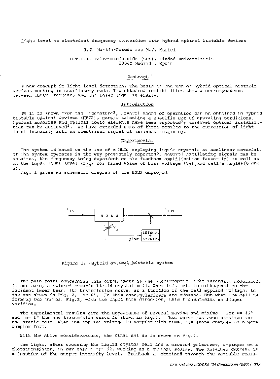 (PDF) Light Level To Electrical Frequency Conversion With Hybrid ...
