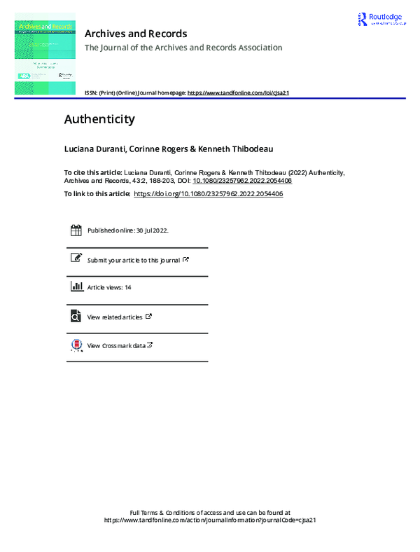 (PDF) Authenticity