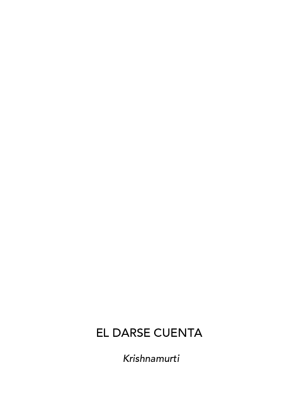 (PDF) Krishnamurti el darse cuenta