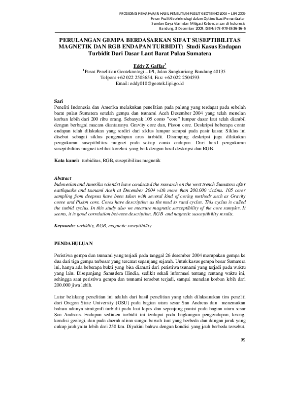 (PDF) Perulangan Gempa Berdasarkan Sifat Suseptibilitas Magnetik Dan ...