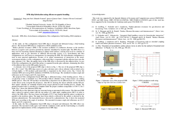 (PDF) SPR chip fabrication using silicon-on-quartz bonding