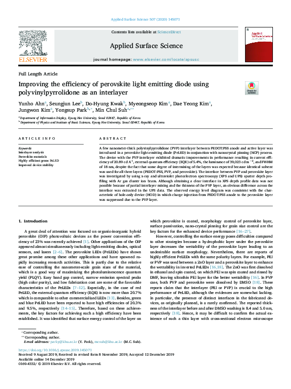 (PDF) Applied Surface Science