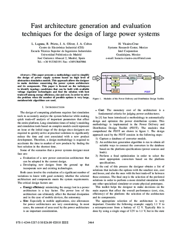 (PDF) Fast architecture generation and evaluation techniques for the ...