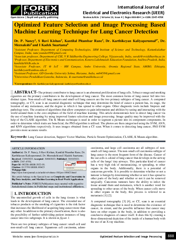(PDF) Optimized Feature Selection and Image Processing Based Machine ... (PDF) Optimized Feature Selection and Image Processing Based Machine ...